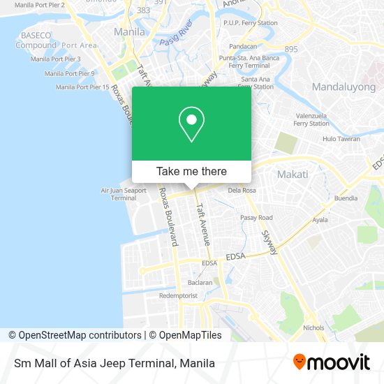 How to Get to Sm Mall of Asia Jeep Terminal in Manila by Bus or Train?