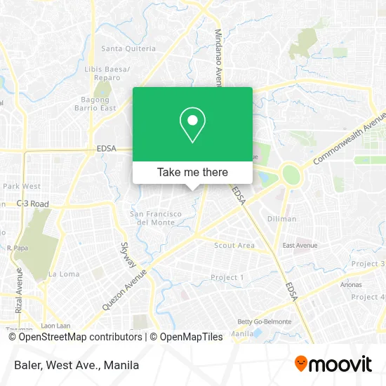 How to Get to Baler, West Ave. in Quezon City by Bus or Train?