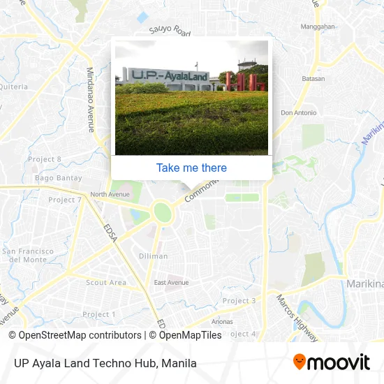 How to Get to UP Ayala Land Techno Hub in Quezon City by Bus or Train?