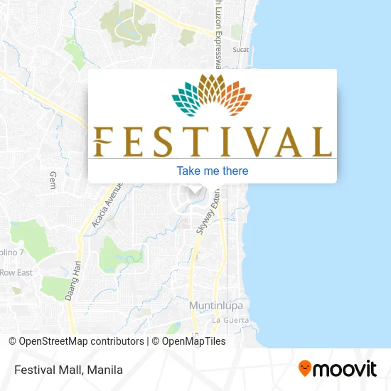 How to Get to Festival Mall in Muntinlupa by Bus or Train?