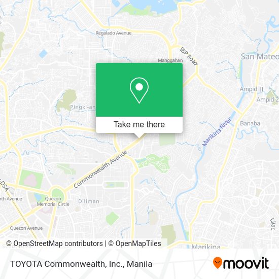 How to get to TOYOTA Commonwealth, Inc. in Quezon City by bus?