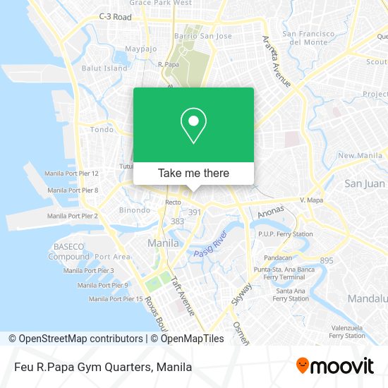 How to Get to Feu R.Papa Gym Quarters in Manila by Bus or Train?