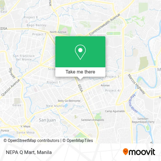 How to Get to NEPA Q Mart in Quezon City by Bus or Train?