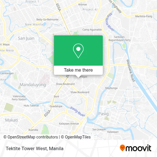 How to Get to Tektite Tower West in Pasig City by Bus or Train?