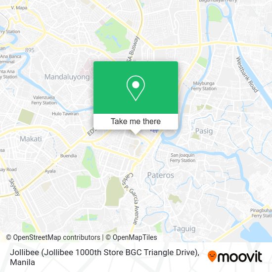How to Get to Jollibee (Jollibee 1000th Store BGC Triangle Drive) in ...