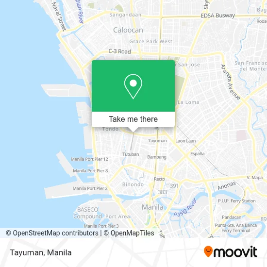 How to Get to Tayuman in Manila by Bus or Train?