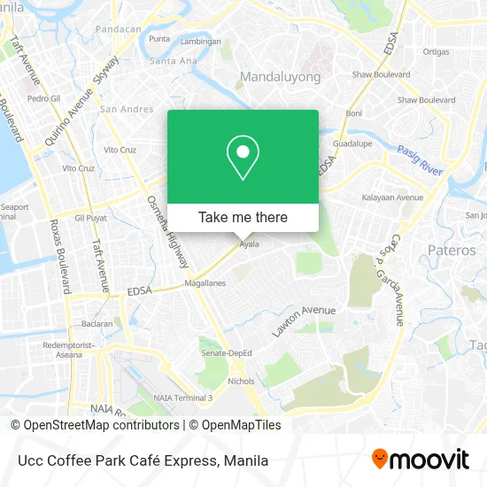 How to Get to Ucc Coffee Park Café Express in Makati City by Bus or Train?