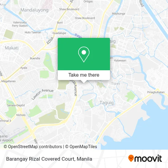 How to Get to Barangay Rizal Covered Court in Makati City by Bus or Train?