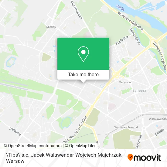 How to Get to \Tips\ s.c. Jacek Walawender Wojciech Majchrzak in Warsaw ...