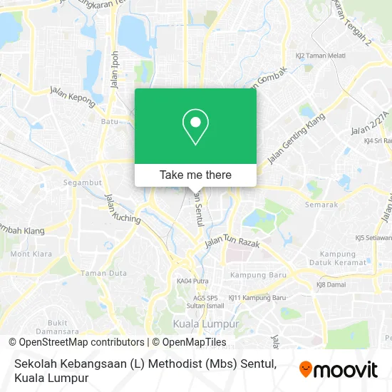 How to Get to Sekolah Kebangsaan (L) Methodist (Mbs) Sentul in Kuala ...