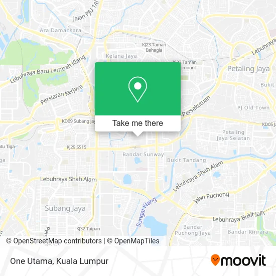 How to Get to One Utama in Petaling Jaya by Bus, MRT & LRT or Train?
