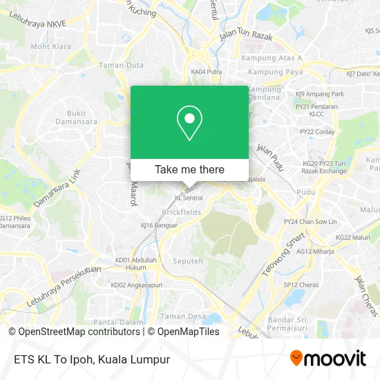 Bagaimana untuk pergi ke ETS KL To Ipoh di Kuala Lumpur menggunakan MRT ...