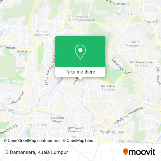 How to Get to 3 Damansara in Petaling Jaya by Bus or MRT & LRT?