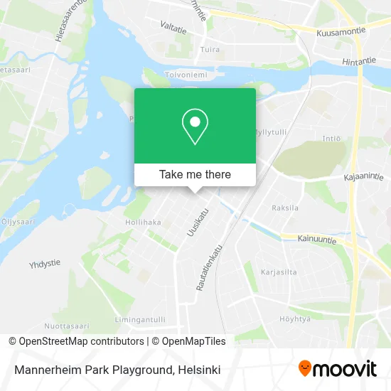 How to Get to Mannerheim Park Playground in Helsinki by Bus or Train?