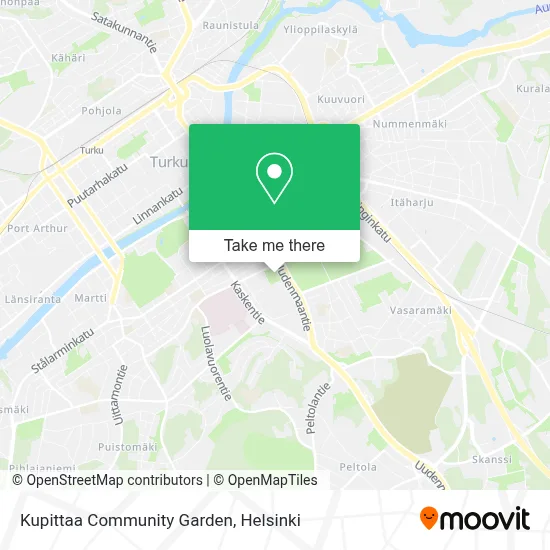 How to Get to Kupittaa Community Garden in Helsinki by Bus, Metro or Train?