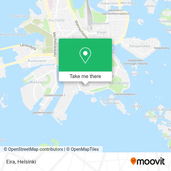 How to Get to Eira in Helsinki by Bus, Tram, Metro or Train?