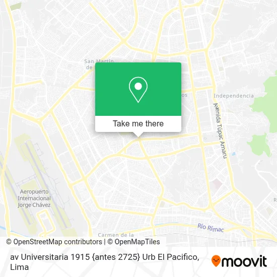 ¿Cómo llegar a av Universitaria 1915 {antes 2725} Urb El Pacifico en ...