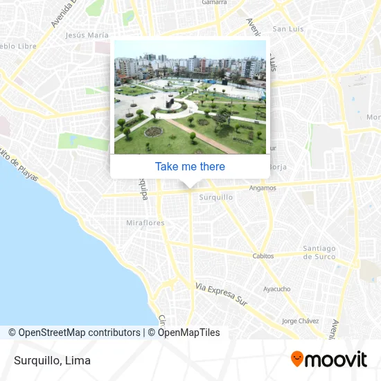 ¿Cómo llegar a Surquillo en autobús o metro?
