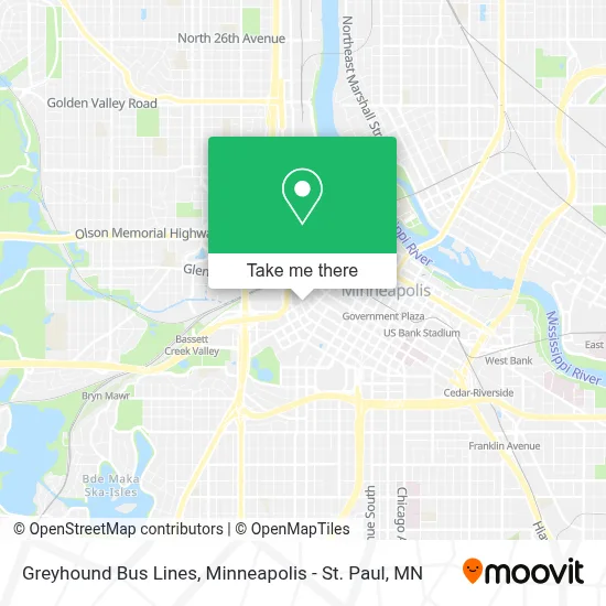 How to Get to Greyhound Bus Lines in Minneapolis by Bus or Light Rail?