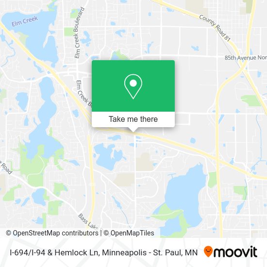 How to Get to I-694/I-94 & Hemlock Ln in Maple Grove by Bus?