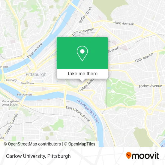 How to Get to Carlow University in Pittsburgh by Bus or Light Rail?