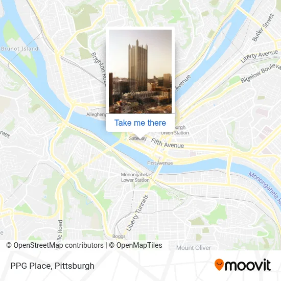 How to Get to PPG Place in Pittsburgh by Bus or Train?