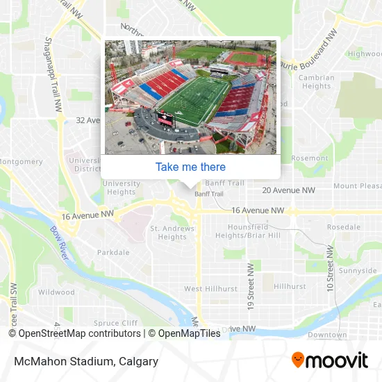 How to Get to McMahon Stadium in Calgary by Bus or Light Rail?