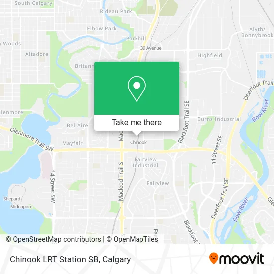 How to Get to Chinook LRT Station SB in Calgary by Bus or Light Rail?