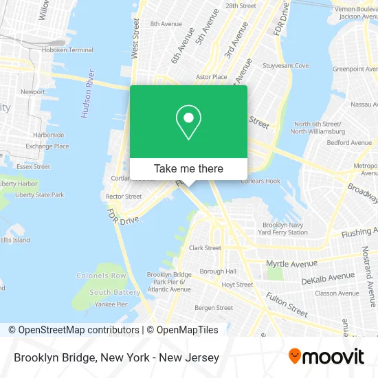 How to Get to Brooklyn Bridge in Manhattan by Subway, Bus or Train?