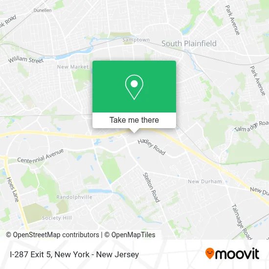 How to Get to I-287 Exit 5 in South Plainfield by Bus or Train?