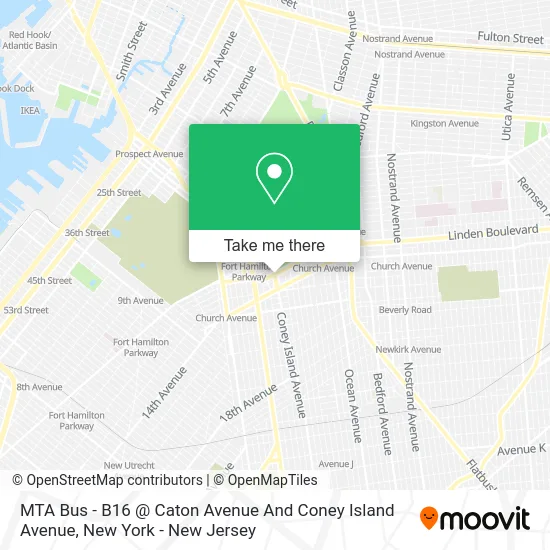 ¿Cómo llegar a MTA Bus - B16 @ Caton Avenue And Coney Island Avenue en ...