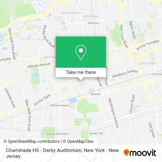 How to Get to Chaminade HS - Darby Auditorium in Mineola by Bus or Train?
