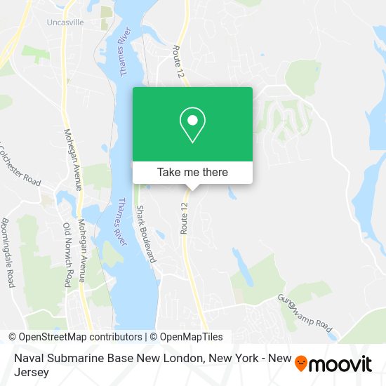 New London Naval Submarine Base Map