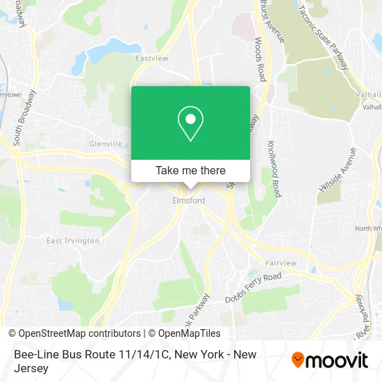 How to Get to Bee-Line Bus Route 11/14/1C in Elmsford by Bus or Train?