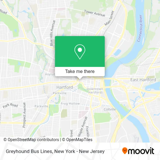 How to Get to Greyhound Bus Lines in Hartford by Train or Bus?