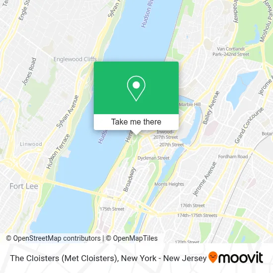 How to Get to The Cloisters (Met Cloisters) in Manhattan by Bus, Subway ...