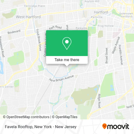 ¿Cómo llegar a Favela Rooftop en Hartford en autobús o tren?