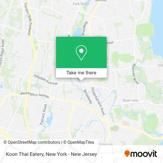 ¿Cómo llegar a Koon Thai Eatery en Hillsdale en autobús o tren?