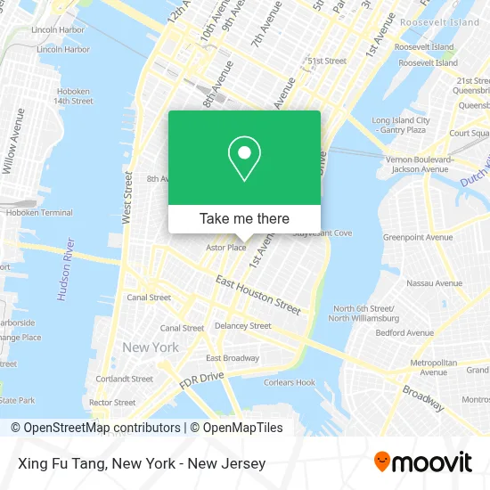 ¿Cómo llegar a Xing Fu Tang en Manhattan en metro, autobús o tren?