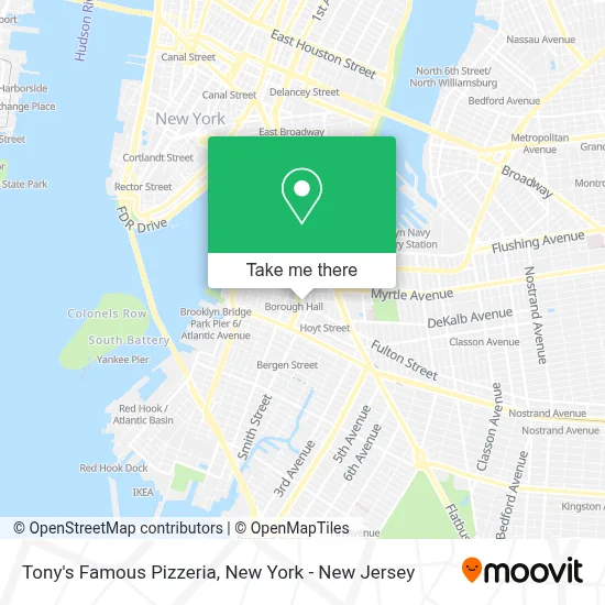 ¿Cómo llegar a Tony's Famous Pizzeria en New York - New Jersey en metro ...
