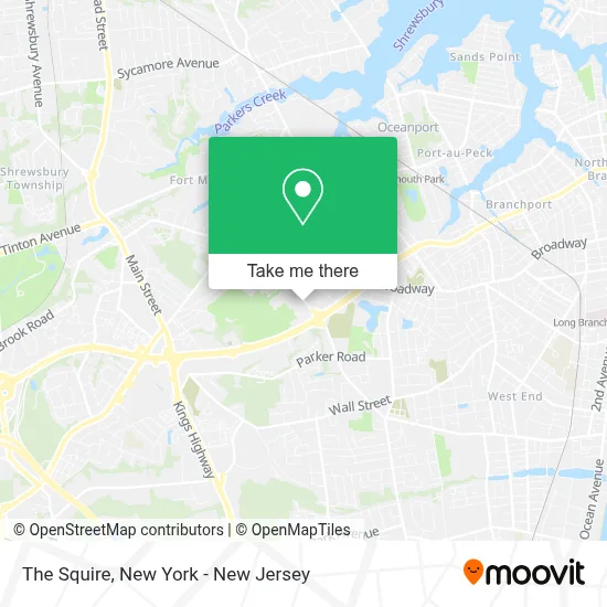 ¿Cómo llegar a The Squire en West Long Branch en autobús, tren o metro?