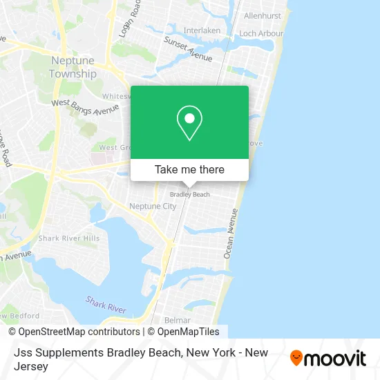 ¿Cómo llegar a Jss Supplements Bradley Beach en autobús, tren o metro?
