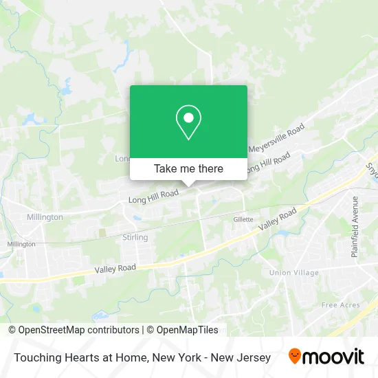 ¿Cómo llegar a Touching Hearts at Home en Long Hill en tren o autobús?