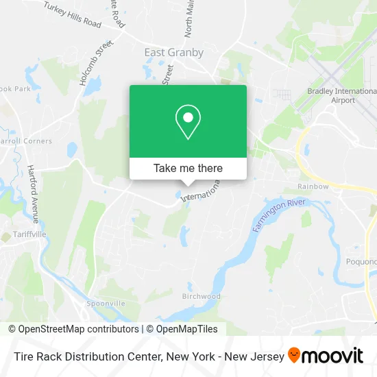 ¿Cómo llegar a Tire Rack Distribution Center en Windsor en tren o autobús?