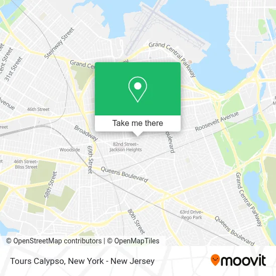 ¿Cómo llegar a Tours Calypso en Queens en metro, autobús o tren?