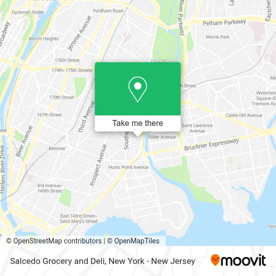 ¿Cómo llegar a Salcedo Grocery and Deli en Bronx en metro, autobús o tren?