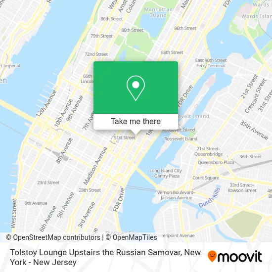 ¿Cómo llegar a Tolstoy Lounge Upstairs the Russian Samovar en Manhattan ...