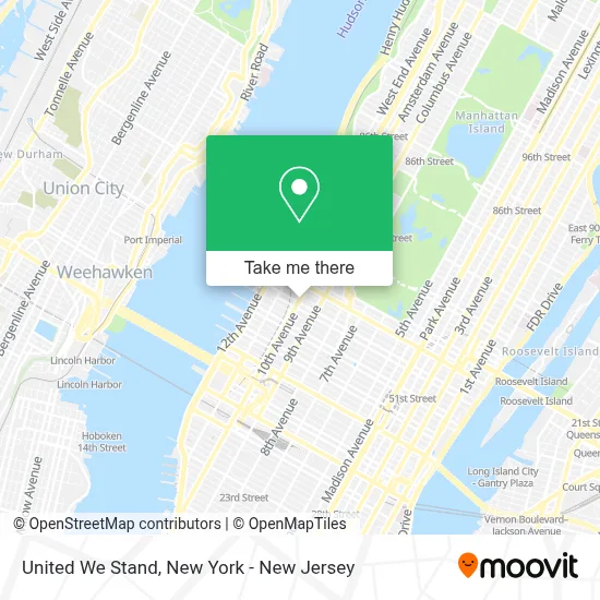 ¿Cómo llegar a United We Stand en Manhattan en metro, autobús o tren?