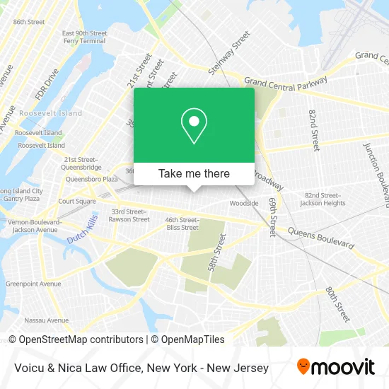 ¿Cómo llegar a Voicu & Nica Law Office en Queens en metro, autobús o tren?