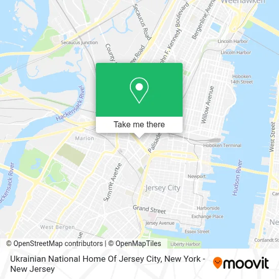 ¿Cómo llegar a Ukrainian National Home Of Jersey City en autobús, tren ...